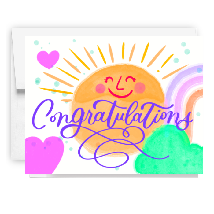 Sunshine Congratulations Card – YoursTrulea
